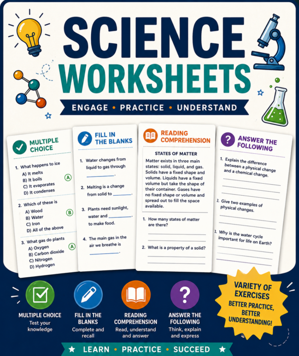 Changes in Matter – Grade 5 NGSS – Science Worksheets – EduMagnet